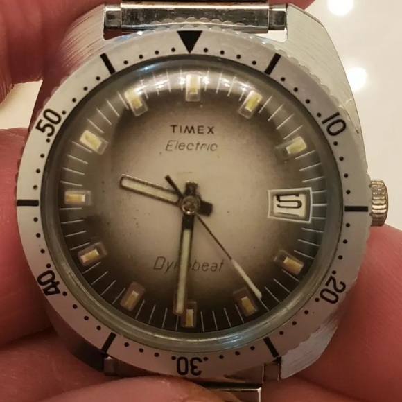 Timex | Accessories | Vintage Timex Electric Dynabeat Watch With Bezel ...